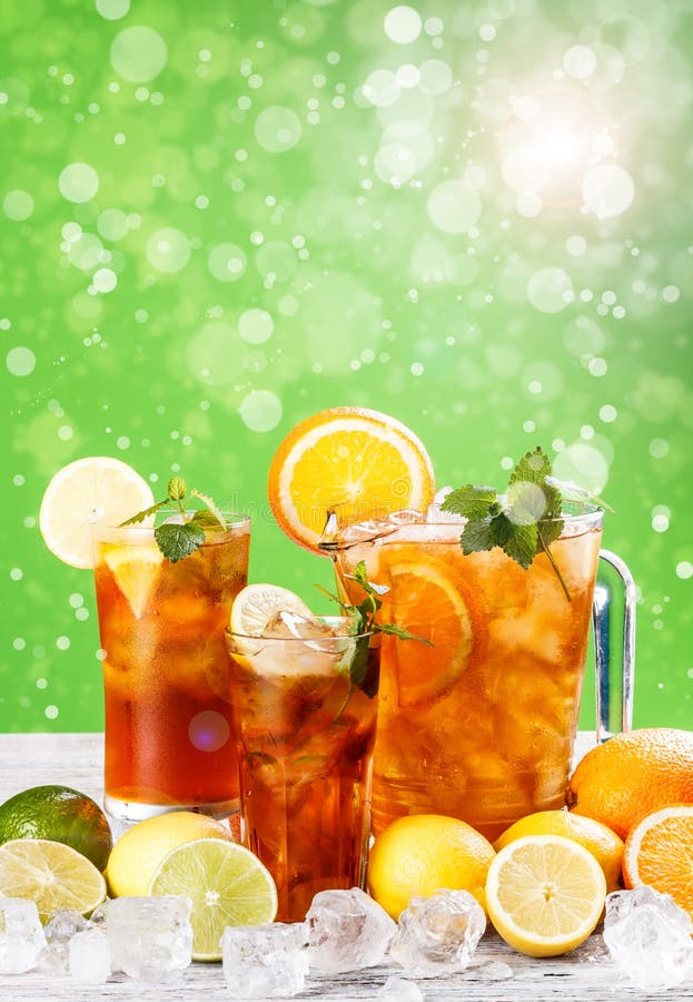Summer iced tea stock photo. Image of garnished, vacation - 42266546
