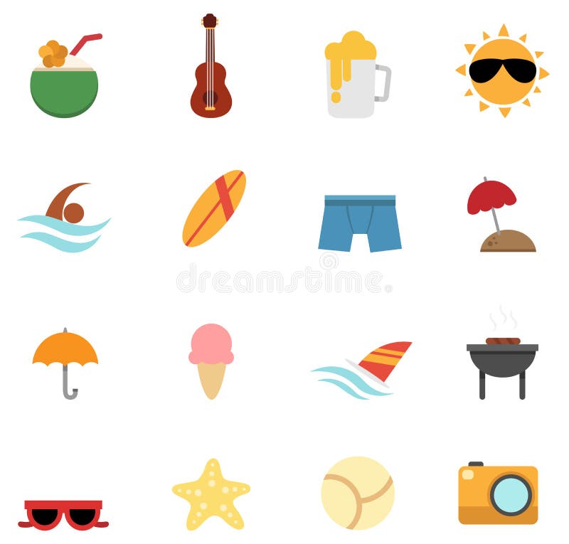 Summer icon stock vector. Illustration of relaxation - 50641603