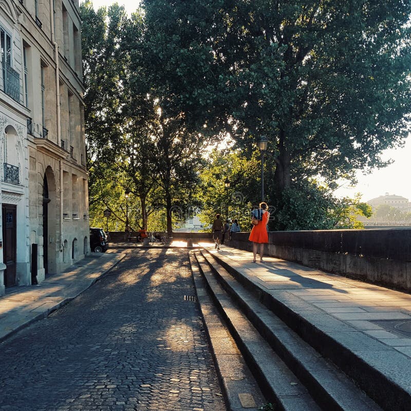 A Summer at Ile Saint Louis, Paris Stock Photo - Image of saint, summer ...
