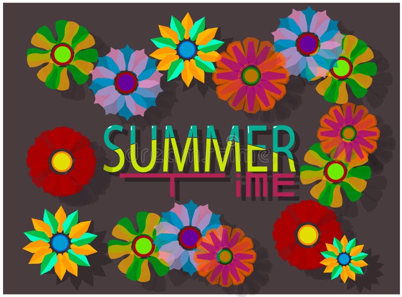 The Summer Image Consists of the Words `summer` and `time`. Stock ...