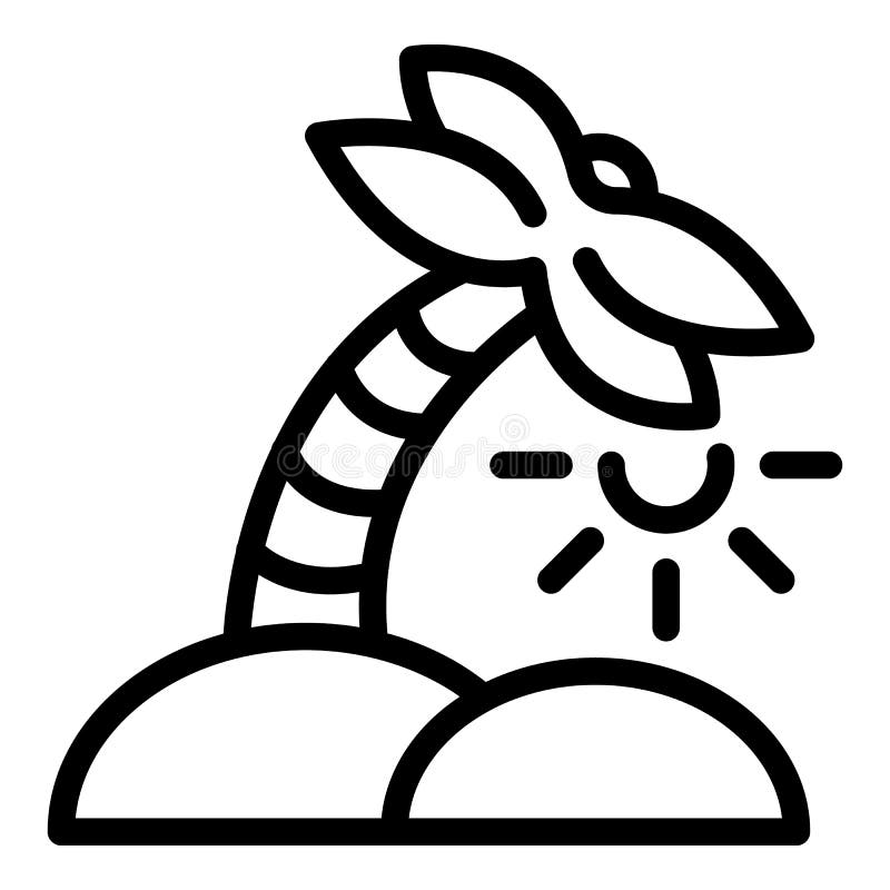 Summer Island Icon Outline Vector. Extreme Surfing Stock Vector ...