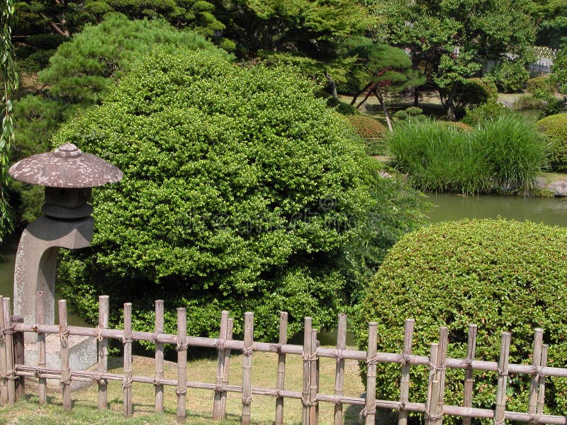 Summer Japanese garden stock photo. Image of bamboo, natural - 1119952