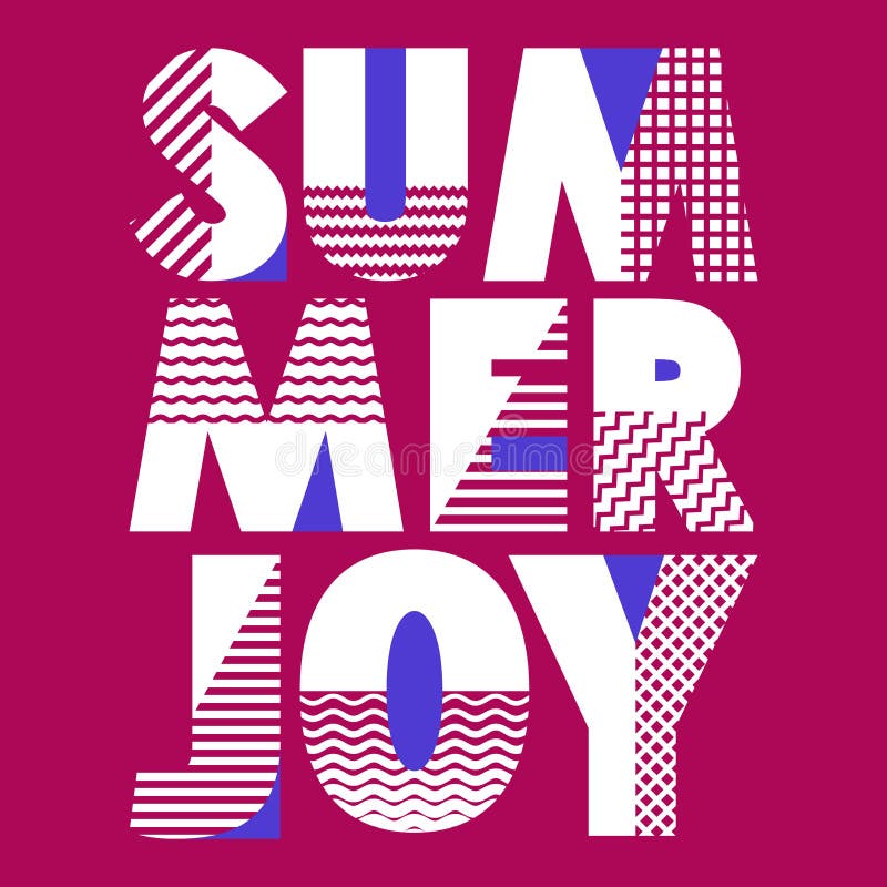 Summer Joy T-shirt Typography, Vector Illustration Stock Vector ...