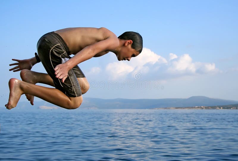 Summer jump stock image. Image of skin, recreational, sports - 4929515