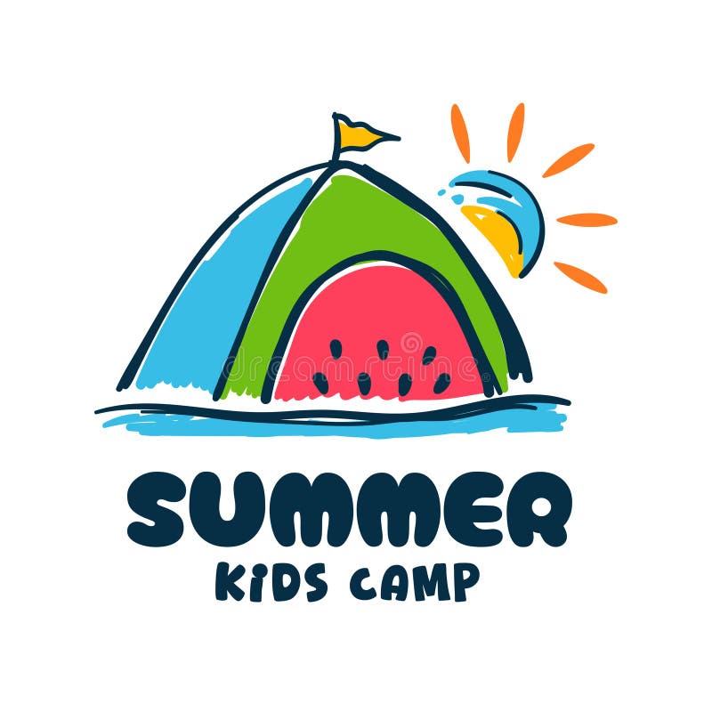Summer Kid Camp Icon or Symbol Vector Illustration Stock Vector ...