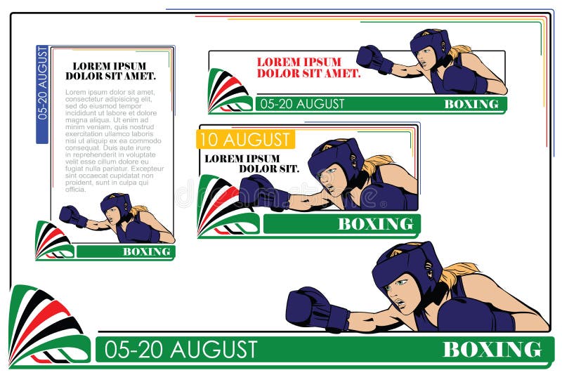 Summer Kinds of Sports. Boxing Stock Vector - Illustration of event ...