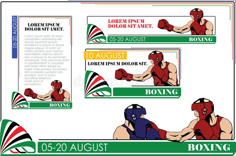 Summer Kinds of Sports. Boxing Stock Vector - Illustration of glove ...