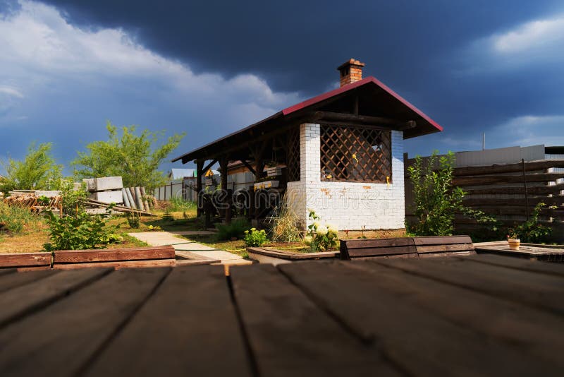 Summer kitchen on the plot stock photo. Image of summer - 236803544