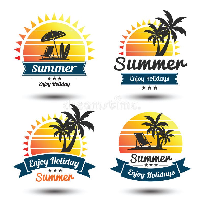 Summer label 2 stock vector. Illustration of elegant - 68690892