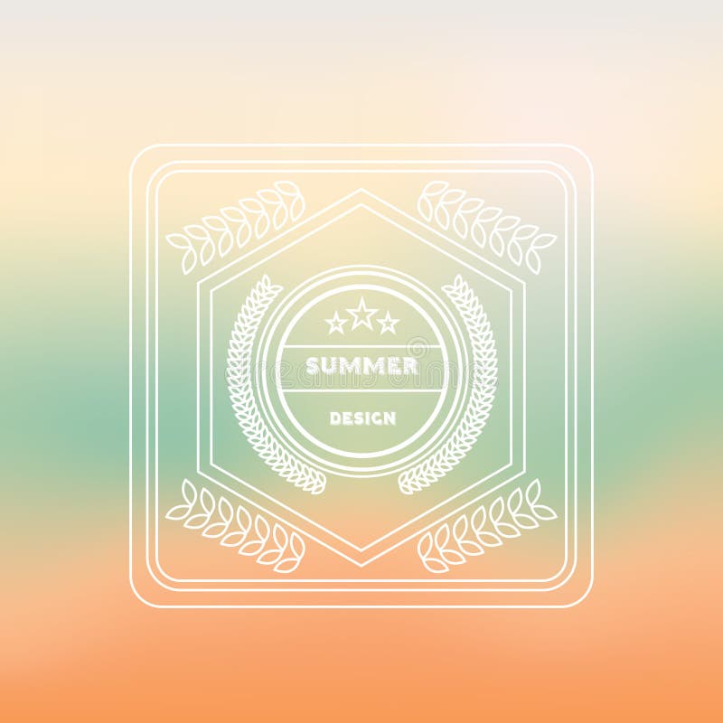 Summer Label. Vector Illustration Decorative Background Design Stock ...