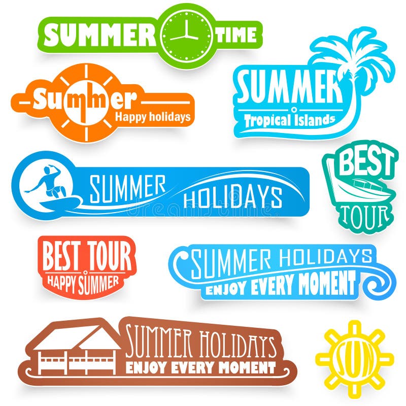 Summer collection vector stock vector. Illustration of sign - 30965205