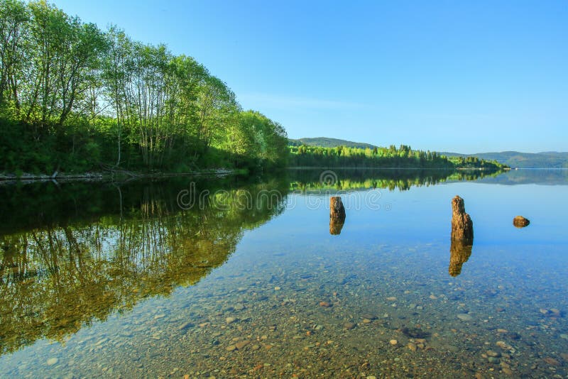 Summer lake stock photo. Image of summer, stones, background - 72382958