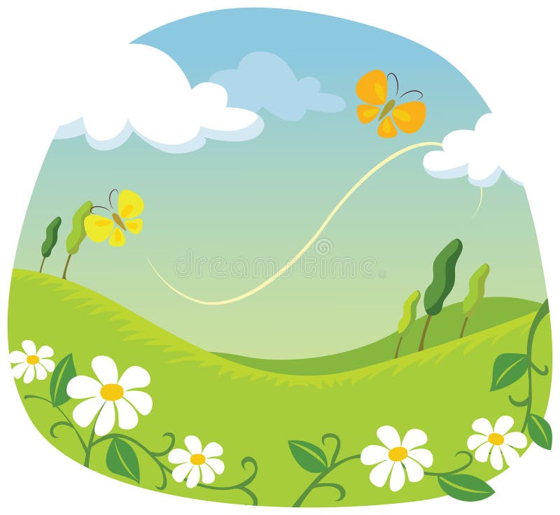 Summer landscape stock vector. Illustration of beauty - 5740947
