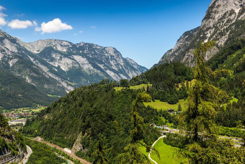 Summer Landscape in Austrian Alps Stock Photo - Image of alpine ...