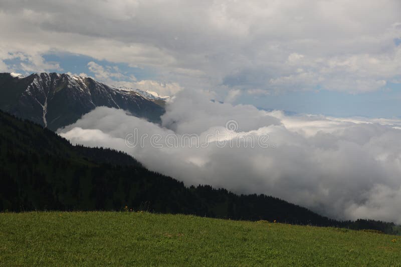 Landscape with Clouds in the Mountains. Stock Photo - Image of mountain ...