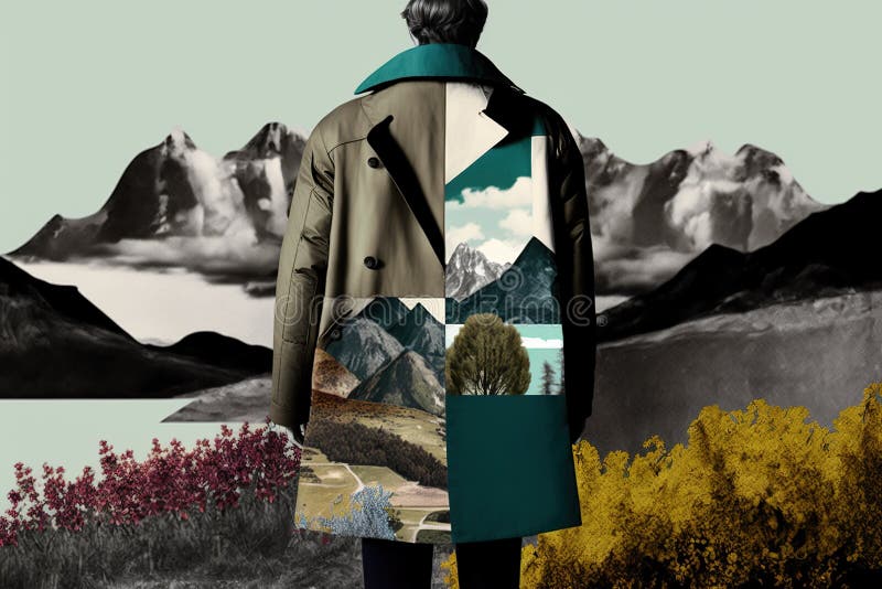 Summer Landscape Collage, Created with Generative AI Technology Stock ...