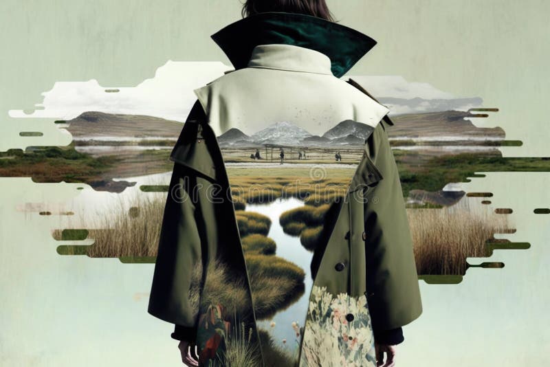 Summer Landscape Collage, Created with Generative AI Technology Stock ...