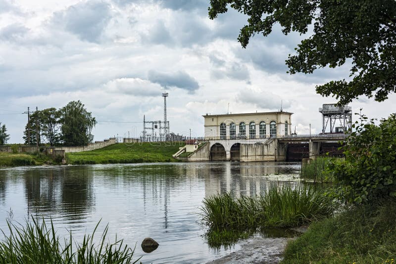 Summer Landscape. the Dam Covers the Bed of a Small River Stock Photo ...