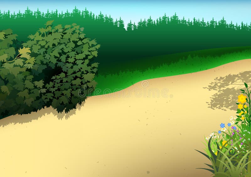 Summer Landscape stock vector. Illustration of vector - 31423627