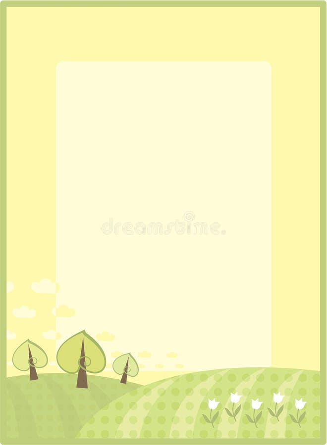 Summer landscape frame stock vector. Illustration of life - 36628549