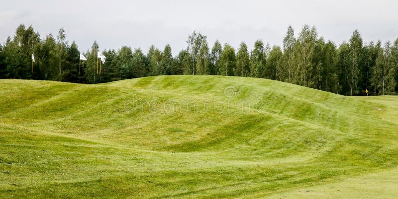 Summer Landscape Golf Course Panorama and Background Stock Photo ...