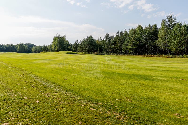 Summer Landscape Golf Course Panorama and Background Stock Image ...