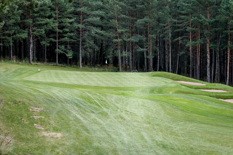 Summer Landscape Golf Course Panorama and Background Stock Photo ...