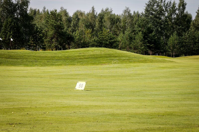 Summer Landscape Golf Course Panorama and Background Stock Image ...