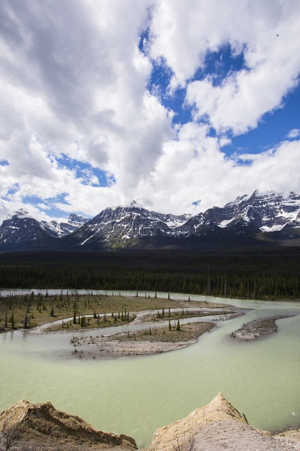 Summer Landscape in Jasper National Park, Canada Stock Image - Image of ...