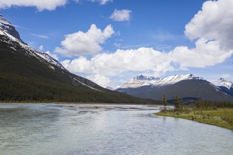Summer Landscape in Jasper National Park, Canada Stock Image - Image of ...