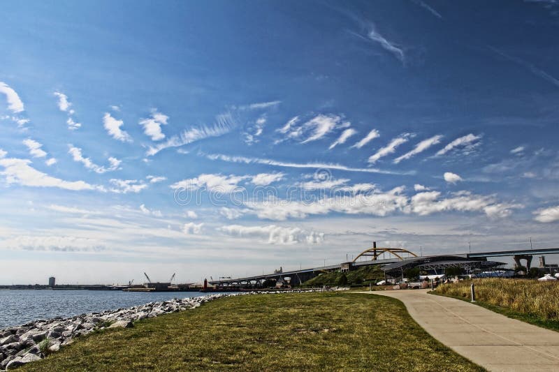 Summer Landscape of Lake Michigan Stock Image - Image of abstract ...