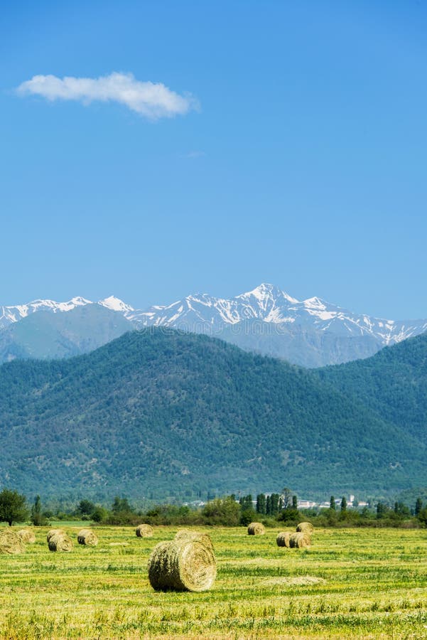 The Summer Landscape with Mountains in Azerbaijan Stock Image - Image ...