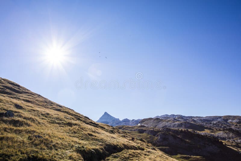 Summer Landscape in the Mountains of Navarra, Pyrenees, Spain Stock ...