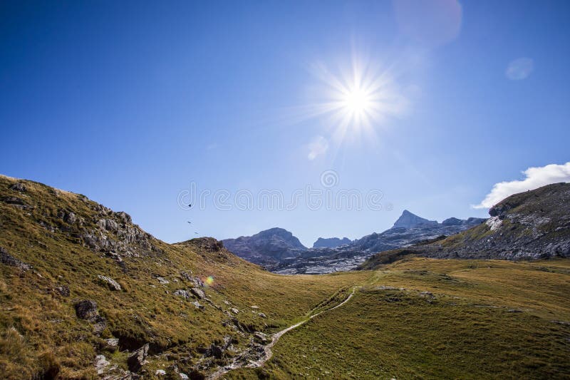 Summer Landscape in the Mountains of Navarra, Pyrenees, Spain Stock ...