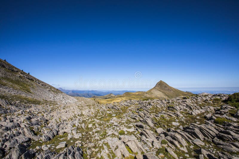 Summer Landscape in the Mountains of Navarra, Pyrenees, Spain Stock ...