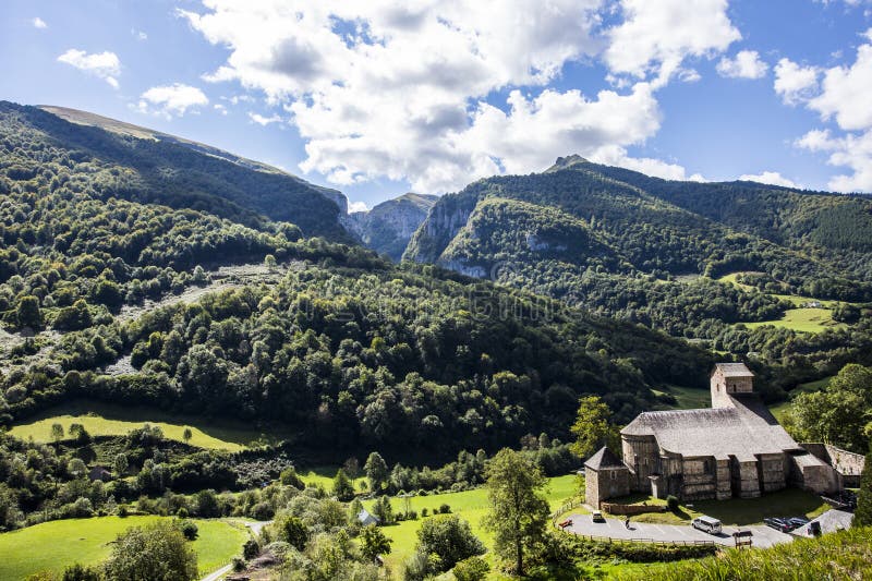 Summer Landscape in the Mountains of Navarra, Pyrenees, Spain Stock ...