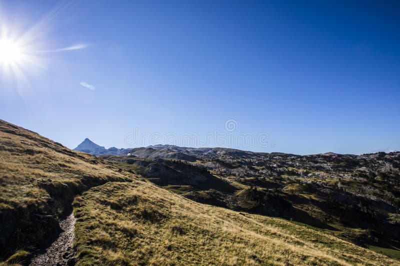 Summer Landscape in the Mountains of Navarra, Pyrenees, Spain Stock ...