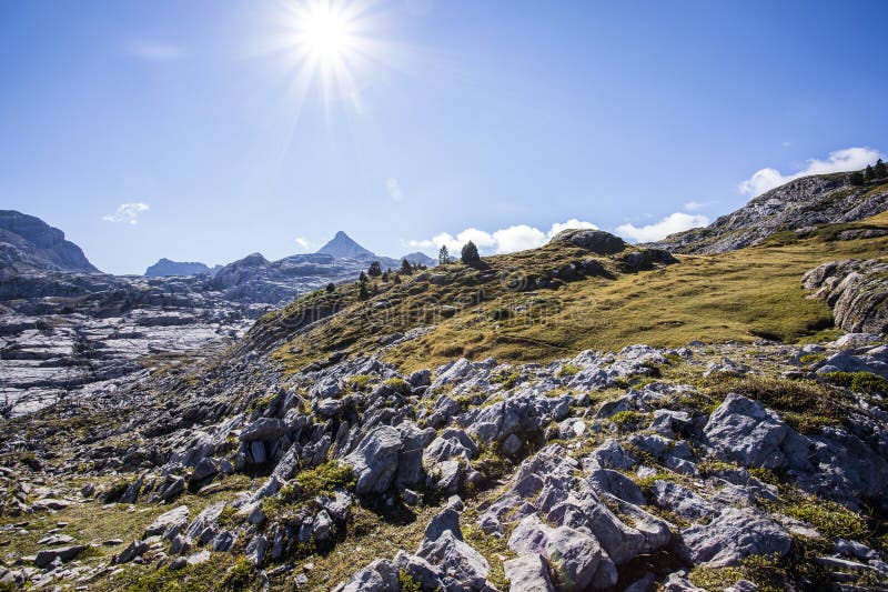 Summer Landscape in the Mountains of Navarra, Pyrenees, Spain Stock ...
