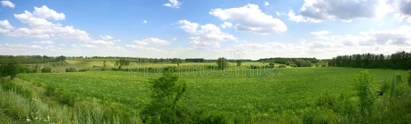 Summer landscape panorama stock photo. Image of green - 25159616