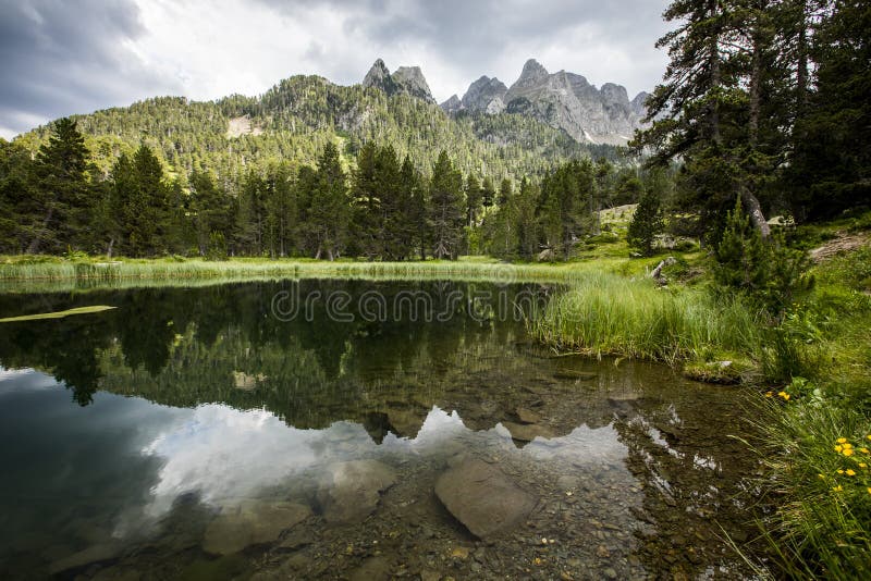 Summer Landscape in Posets Maladeta Nature Park, Spain Stock Photo ...