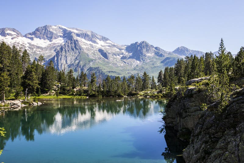 Summer Landscape in Posets Maladeta Nature Park, Spain Stock Image ...