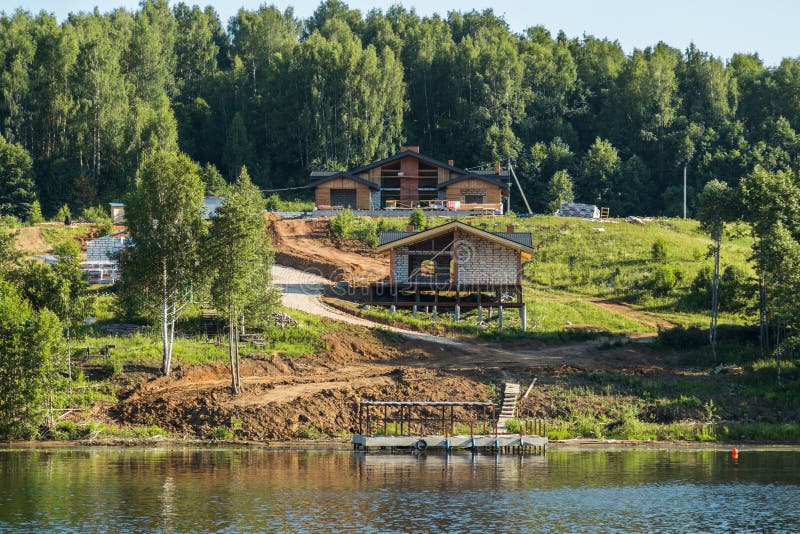 Summer Landscape with River and Forest on a Riverside Stock Image ...