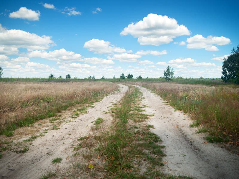 Summer road landscape stock image. Image of nature, grass - 149744959