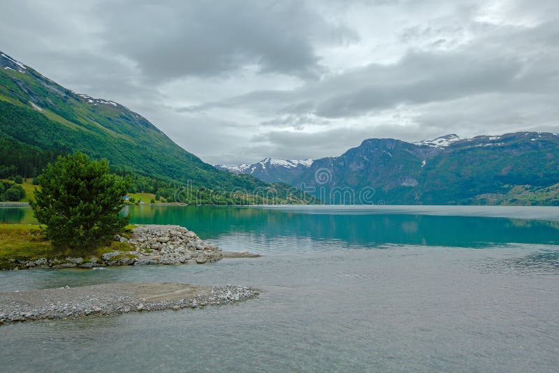 Summer Landscape in Stryn Norway Stock Image - Image of scenic, country ...