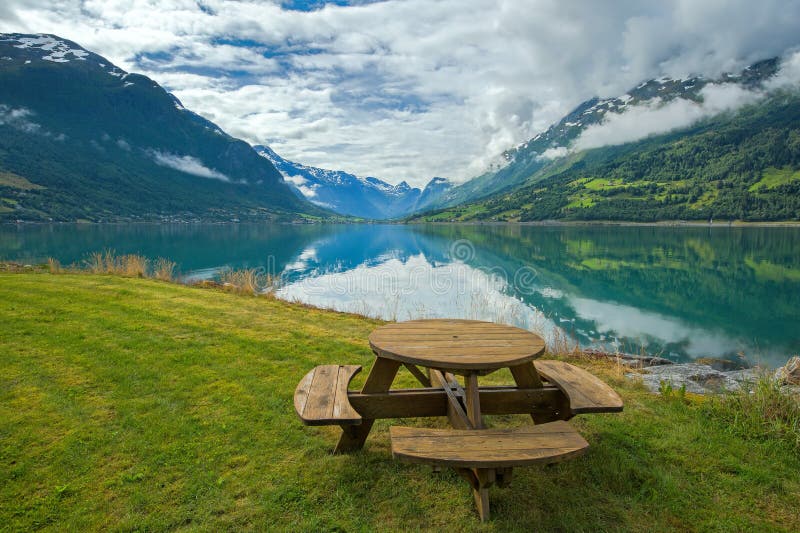 Summer Landscape in Stryn Norway Stock Photo - Image of rock, national ...