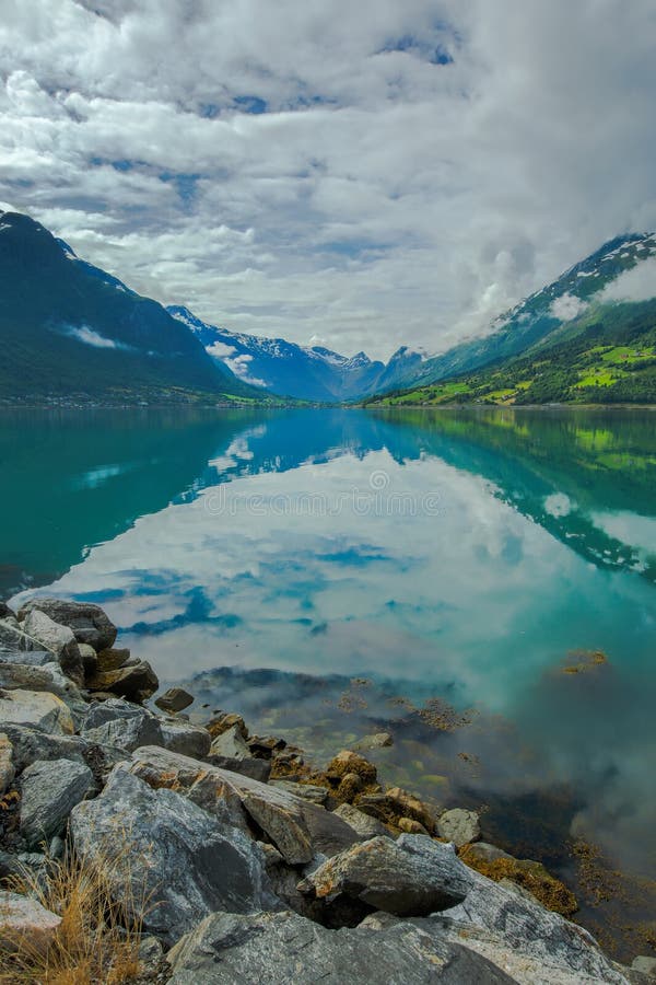 Summer Landscape in Stryn Norway Stock Photo - Image of flora ...