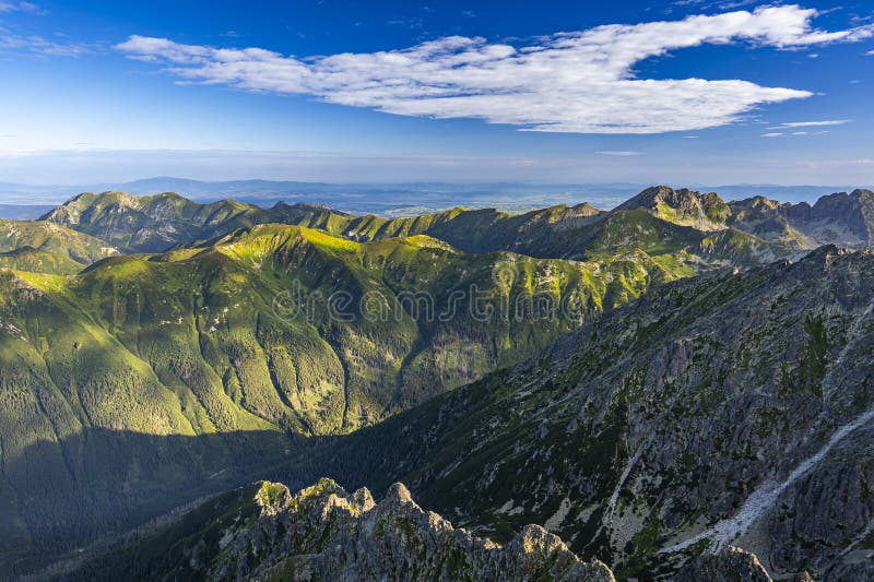 Summer Landscape of the Tatra Mountains from the Krivan Peak Stock ...