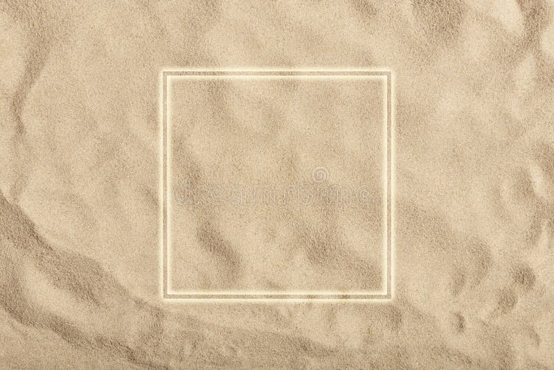 Summer Layout, Top View Minimal Design of Beach Sand with an Empty ...