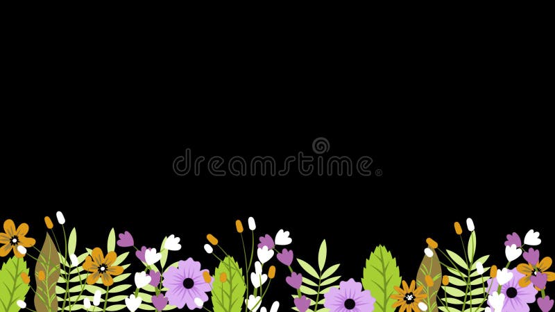 Summer Leaf Frame Loop Animation Video Transparent Background with ...