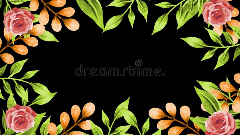 Summer Leaf Frame Loop Animation Video Transparent Background with ...